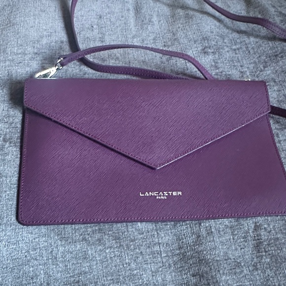 Lancaster | Bags | Lancaster Paris Saffiano Leather Envelope Clutch Bag ...